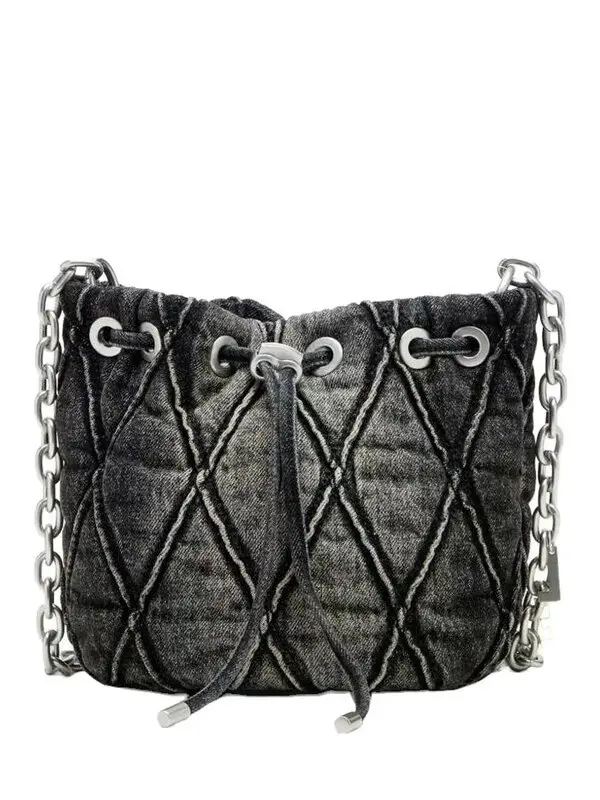 DIESEL Quilted Chain Bucket Bag - Black