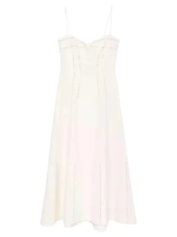 Elie Saab Stud-embellished Dress - Off White