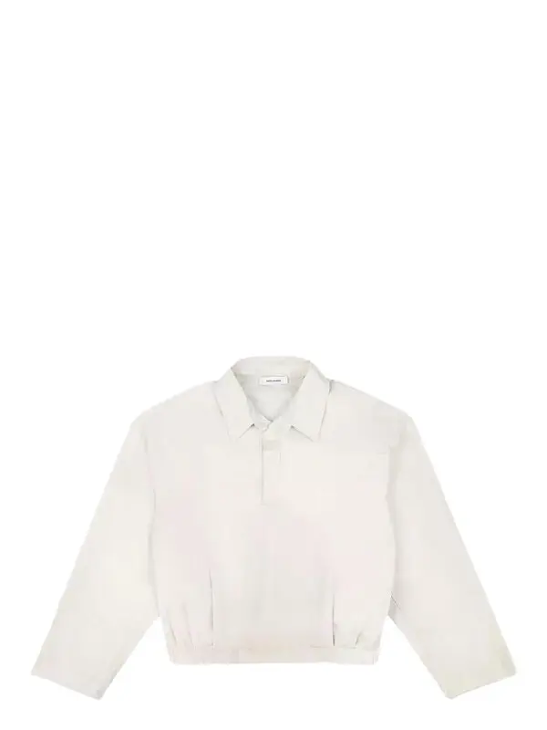 ENTIRE STUDIOS Ana Cropped Poplin Overshirt - Neutrals