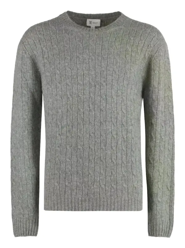 THE (ALPHABET) Cable-knit Sweater - Grey