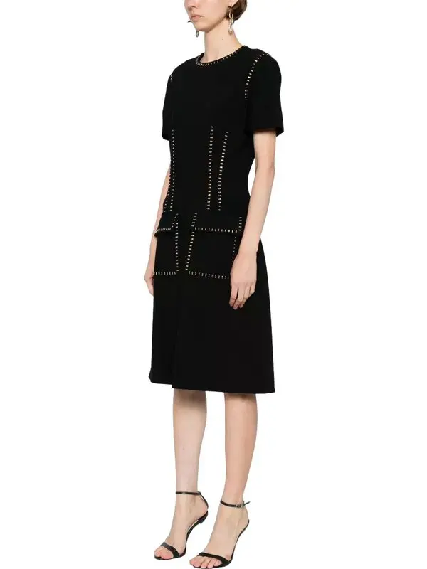 Elie Saab Stud-embellished Dress - Black