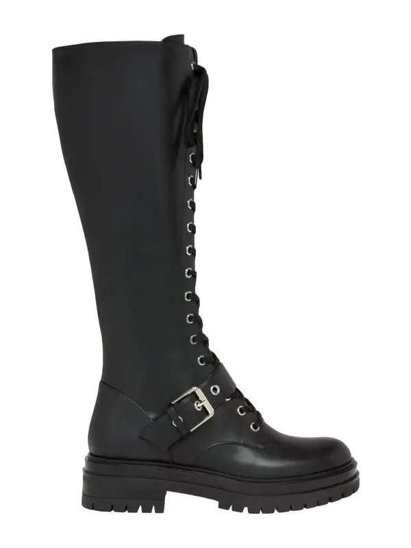 GIANVITO ROSSI Leather Lace-up Boots - Black
