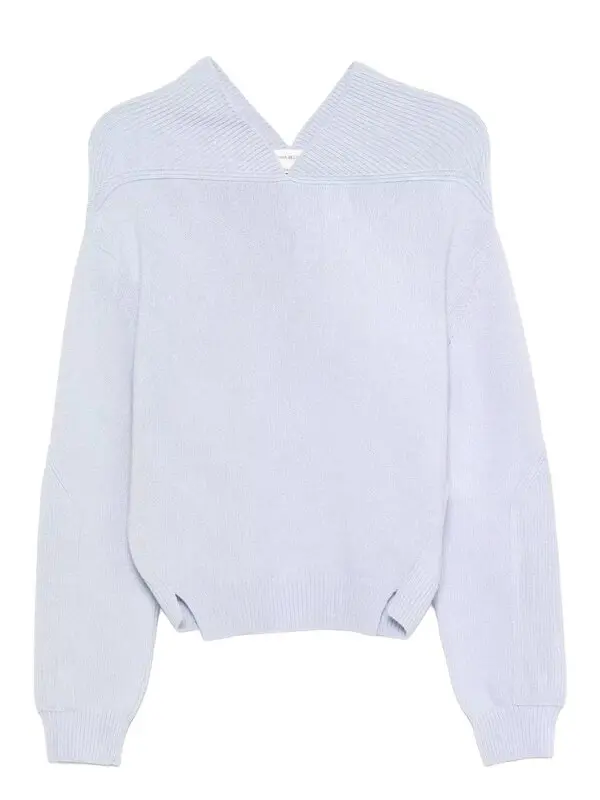 Victoria Beckham V-neck Pullover Sweater - Blue