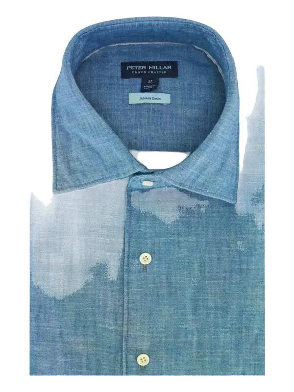 Peter Millar Chambray Button-up Shirt - Blue