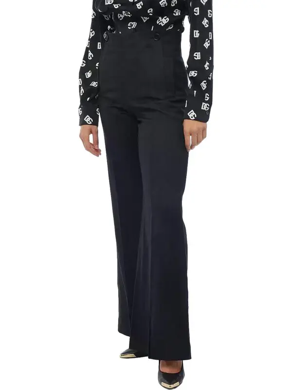 Chloé Double-button Palazzo Pants - Black