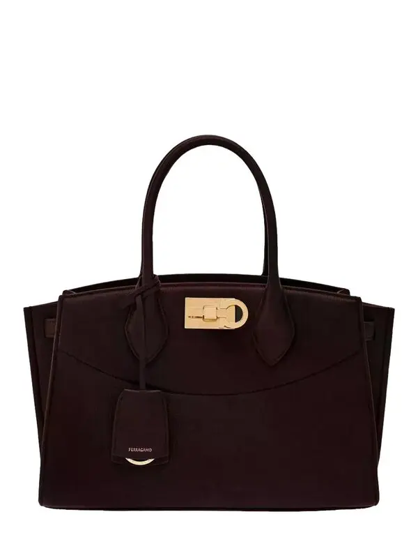 FERRAGAMO Gancini-buckle Tote Bag - Brown