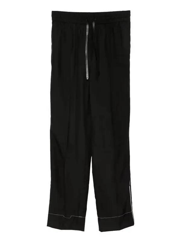 Brioni Silk Trousers - Black