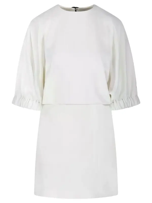 Max Mara Puff-sleeve Mini Dress - White