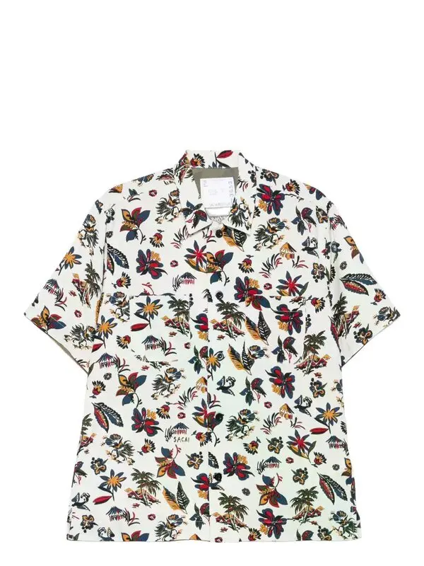 Sacai Printed Shirt - Neutrals