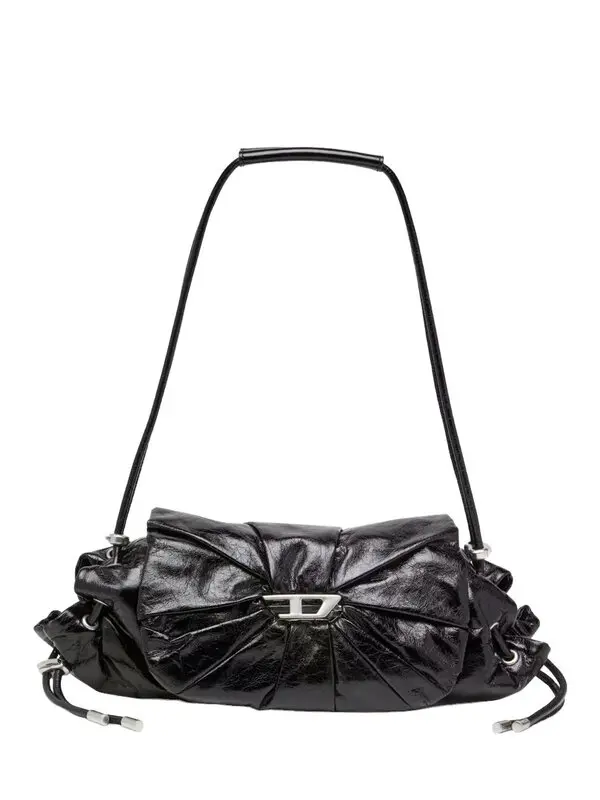 DIESEL® Small Scrunch-d Shoulder Bag - Black