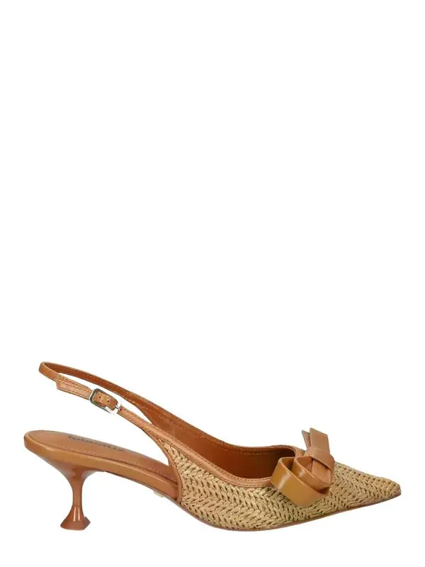 Lola Cruz 55mm Leather Pumps - Brown