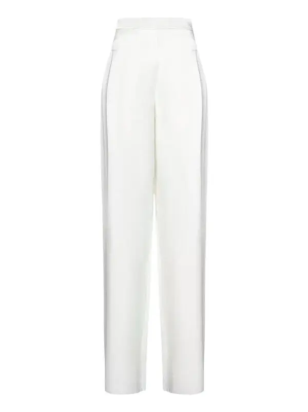 Max Mara High-waisted Straight Leg Trousers - White