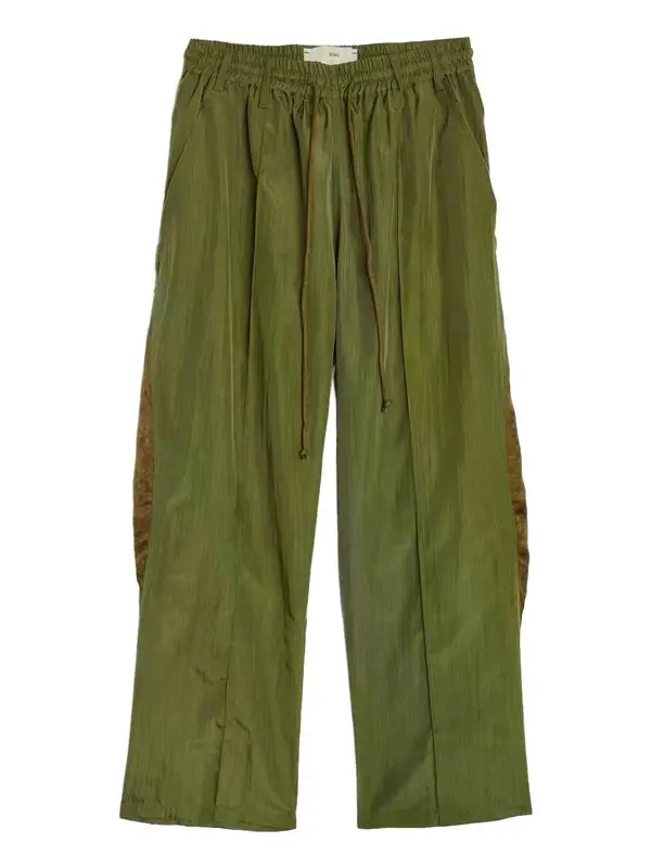 SONG FOR THE MUTE Drawstring Relaxed Trousers - Green