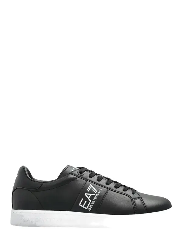 EA7 Logo-embellished Low-top Sneakers - Black