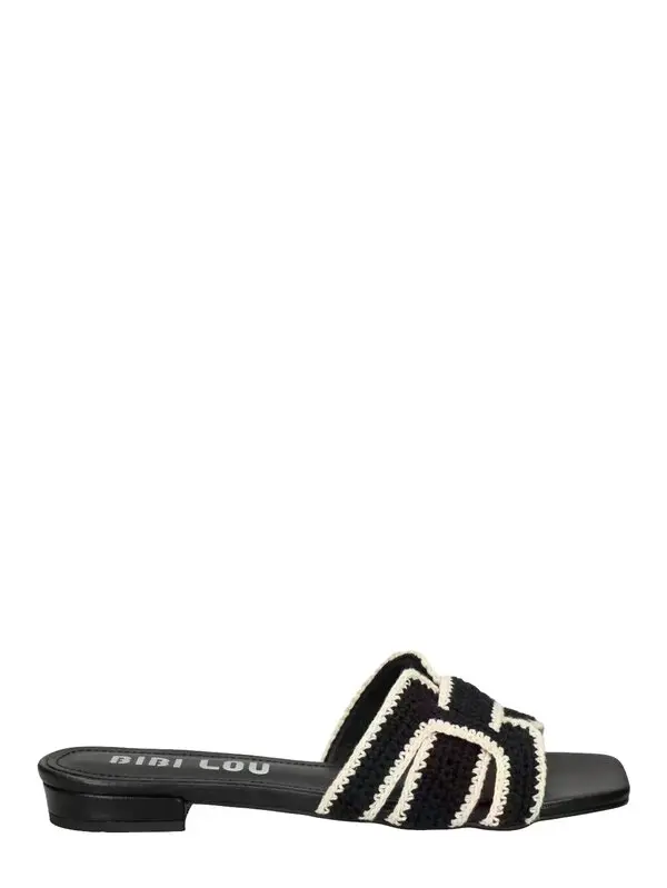 BIBI LOU Leather Flat Sandals - Black