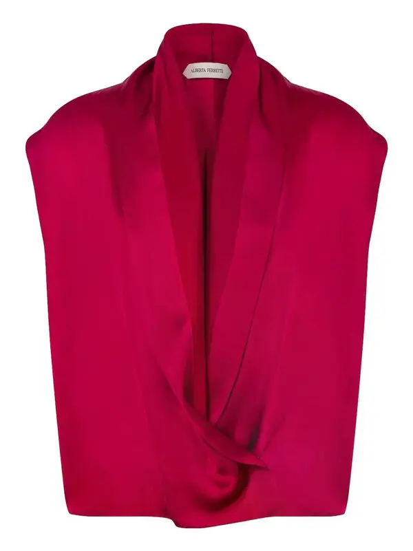 Alberta Ferretti Satin Blouse - Pink