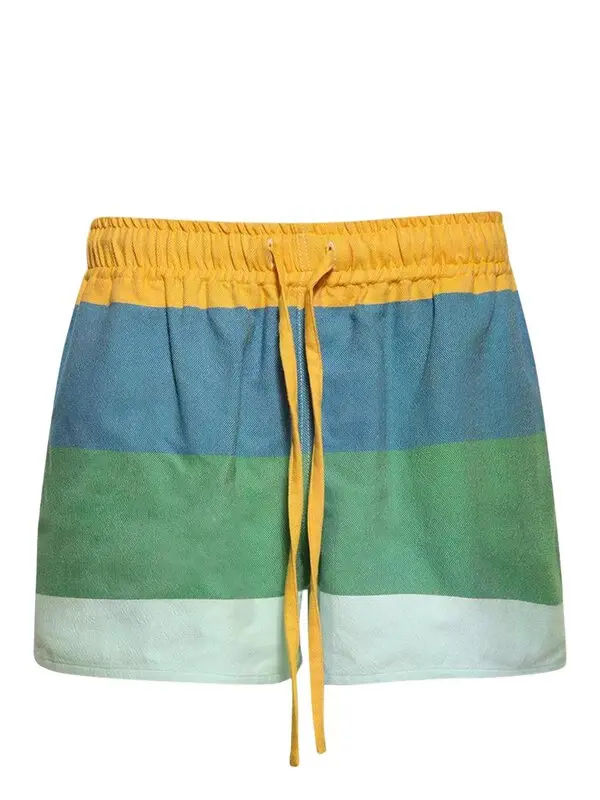 MARRAKSHI LIFE Striped Drawstring Shorts - Yellow