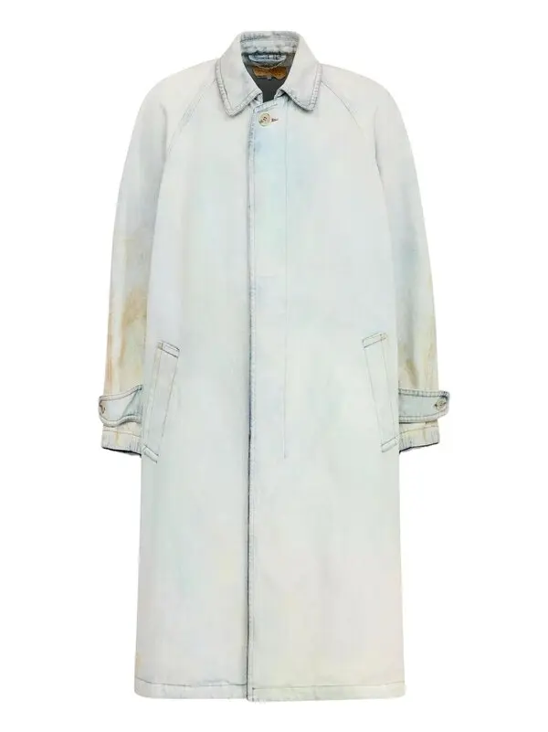 MAISON MARGIELA Distressed-effect Coat - Blue