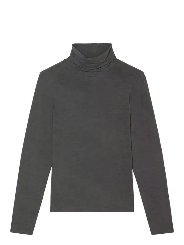 Marc O'polo Long Sleeve Turtleneck Top - Grey