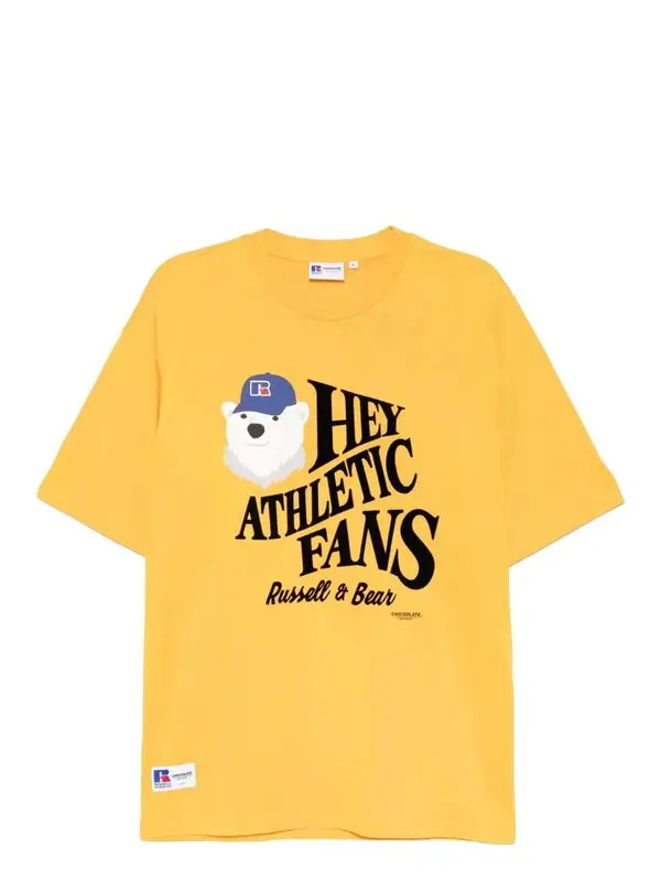 CHOCOOLATE X Russell Athletic Graphic-print T-shirt - Yellow