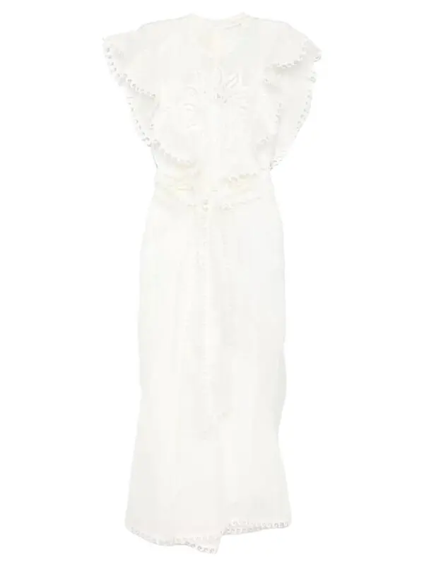 Zimmermann Balance Waterfall Dress - White