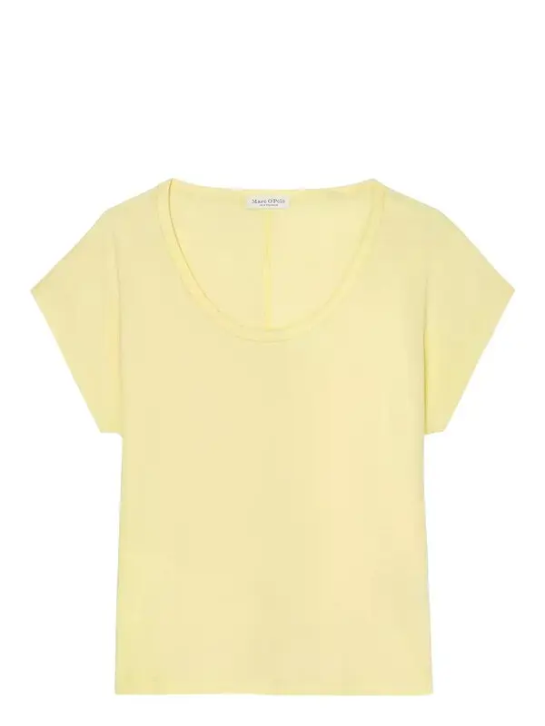 Marc O'polo Scoop-neck Short-sleeve T-shirt - Yellow