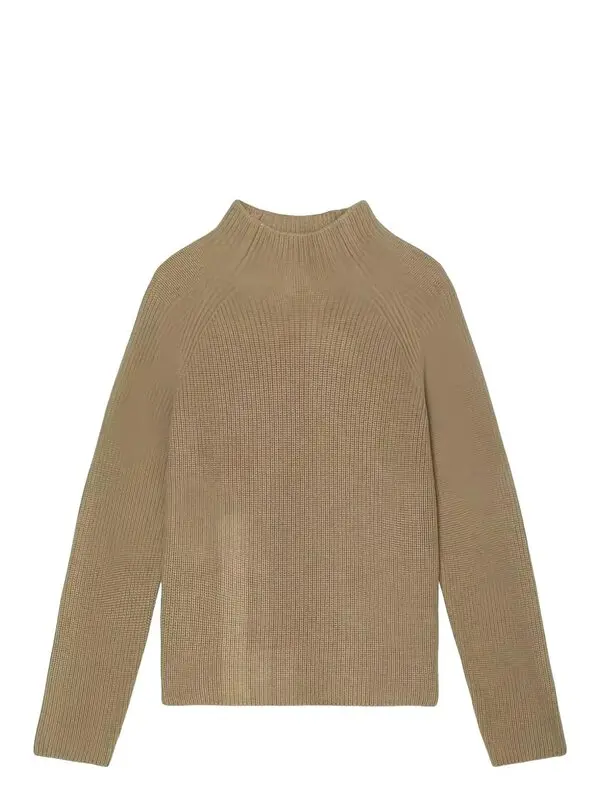 Marc O'polo Ribbed High-neck Sweater - Brown