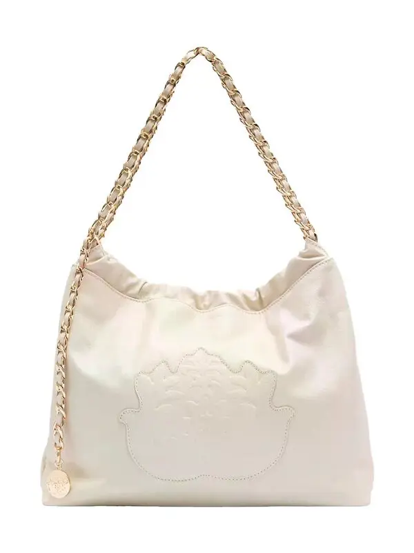 ISLA Embossed Chain Shoulder Bag - Neutrals