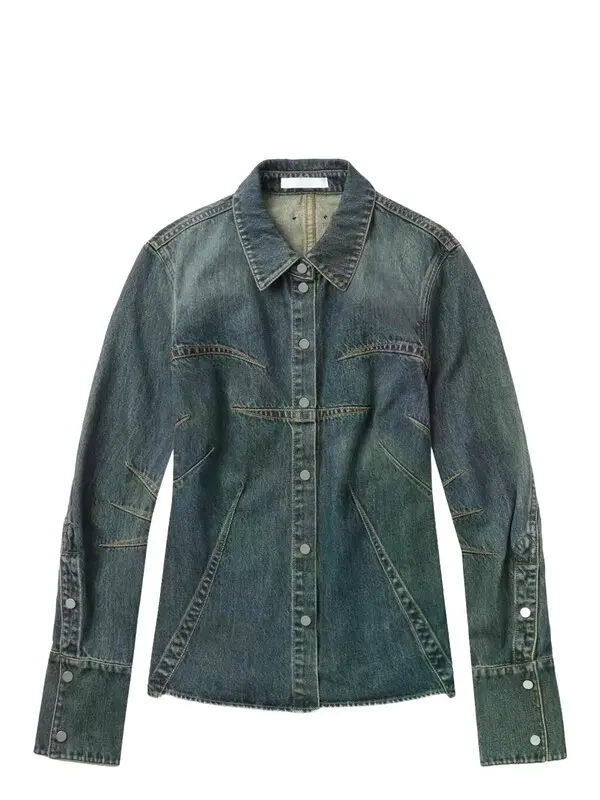 Helmut Lang Denim Panelled Shirt - Blue