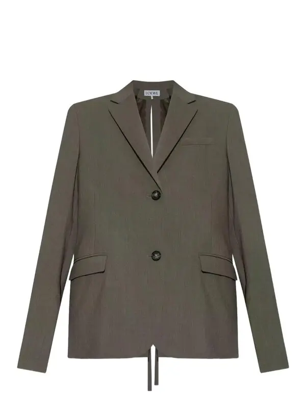 Loewe Tie-fastening Wool Blazer - Green
