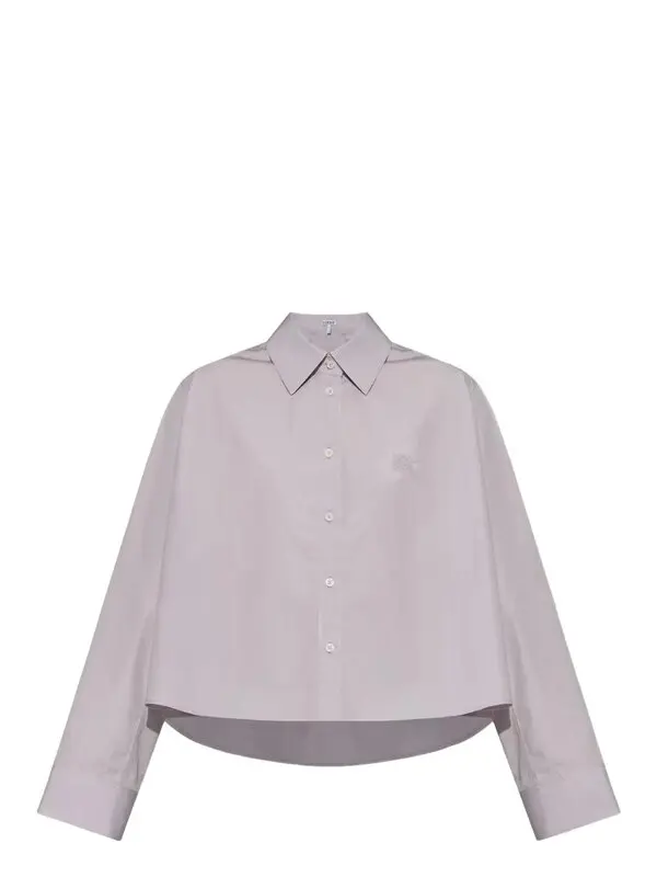 Loewe Anagram Embroidered Shirt - Purple