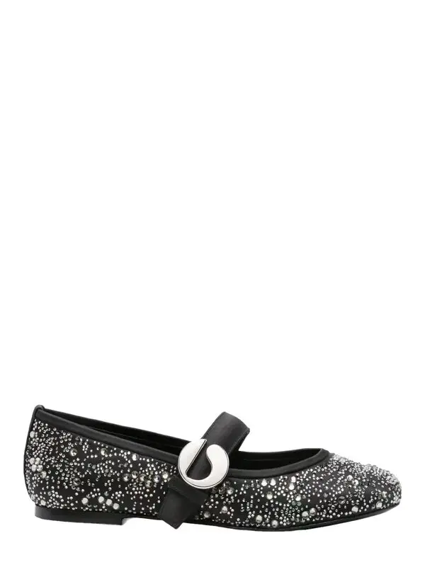 Coperni Crystal-embellished Ballerinas - Black