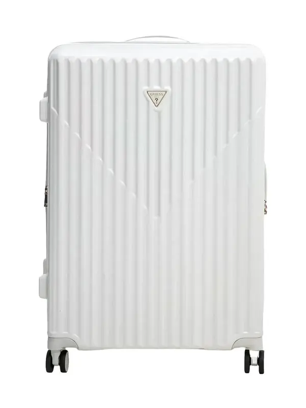 Guess Olbia Ridged Suitcase - White