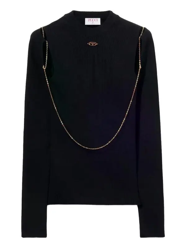 Emilio Pucci Chain-embellished Top - Black