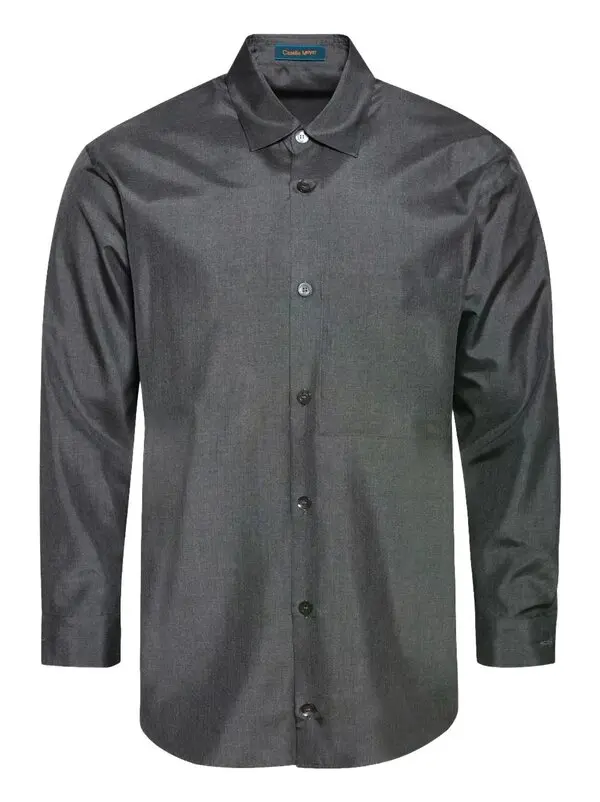 CASELLA MEYER Embroidered Silk Shirt - Grey