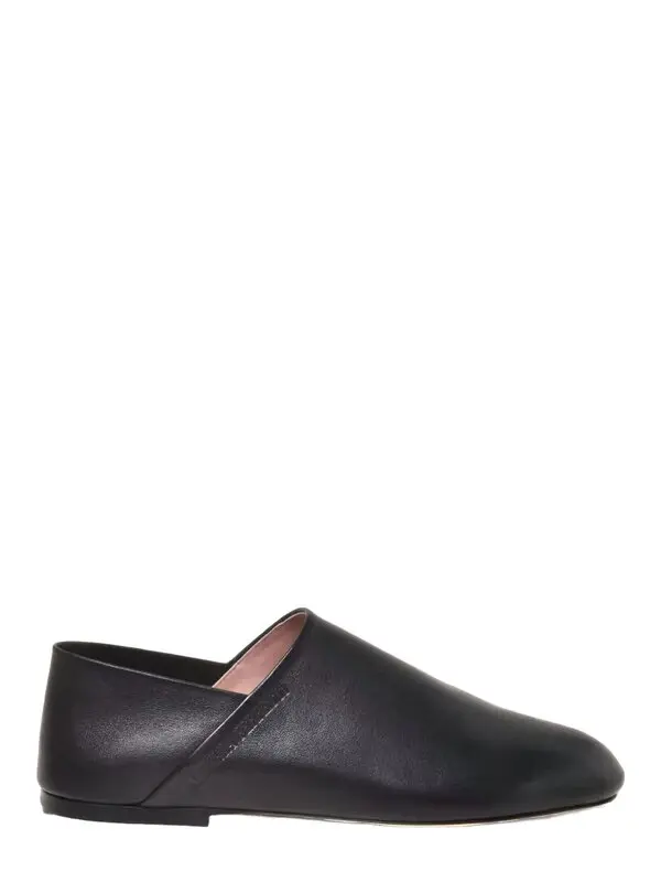 Alberta Ferretti Logo-debossed Leather Loafers - Black