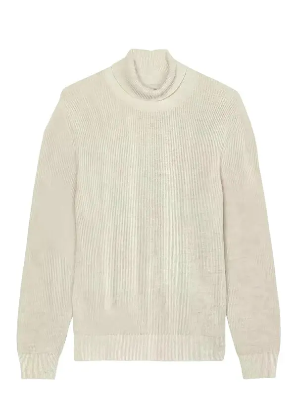 Marc O'polo Roll-neck Ribbed Sweater - Neutrals