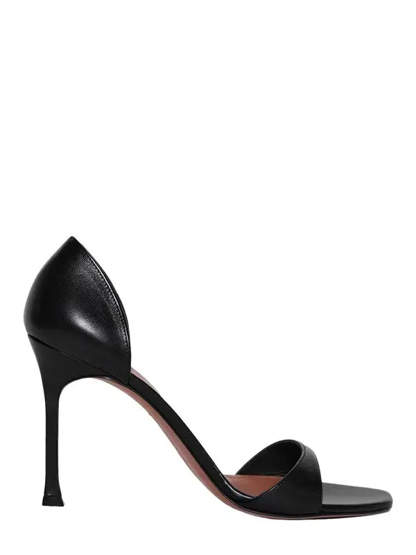 Amina Muaddi 95mm Agnese Open-toe Sandals - Black