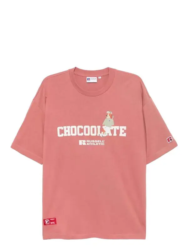 CHOCOOLATE X Russell Athletic Logo-print T-shirt - Red