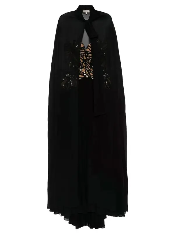Elie Saab Embroidered-sequin Dress - Black