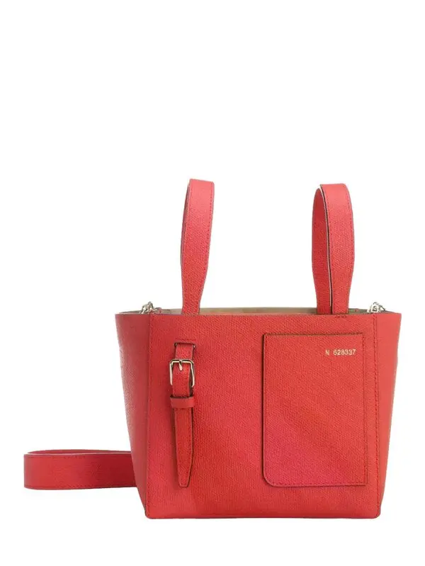 VALEXTRA Soft Bucket Tote Bag - Red