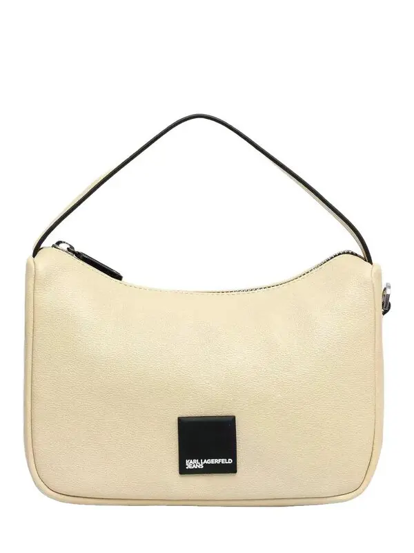 Karl Lagerfeld Logo-patch Leather Shoulder Bag - Neutrals