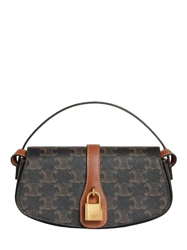 Celine Triomphe Tabou Shoulder Bag - Brown