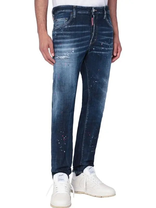 Dsquared2 Medium Easy Wash Tidy Biker Jeans - Blue
