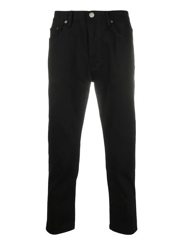 Acne Studios Cotton Denim Straight Jeans - Black