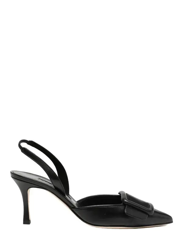 Manolo Blahnik 70mm Maysli Heeled Pumps - Black