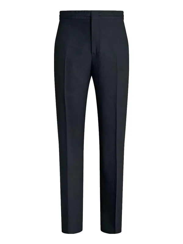 Zegna Elastic-waist Trousers - Blue