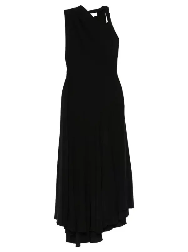 Victoria Beckham Asymmetric Silk Dress - Black