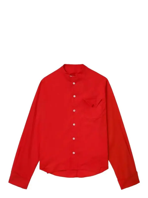 Noir Kei Ninomiya High-neck Chest-pocket Shirt - Red