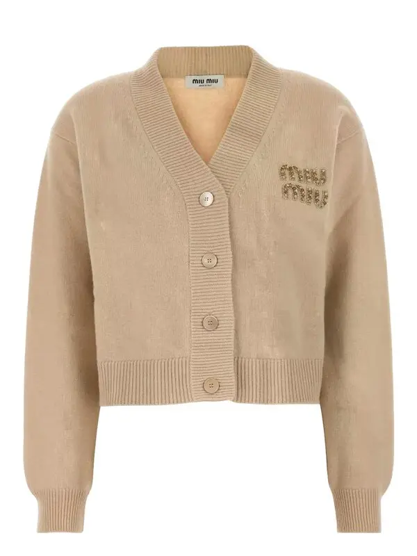 Miu Miu Cashmere Cardigan - Neutrals